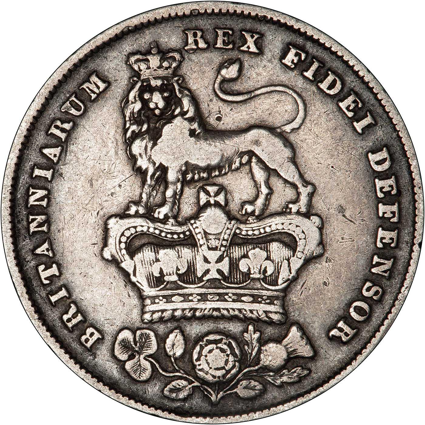 1826 Silver George IV Shilling Bare Head | Chards
