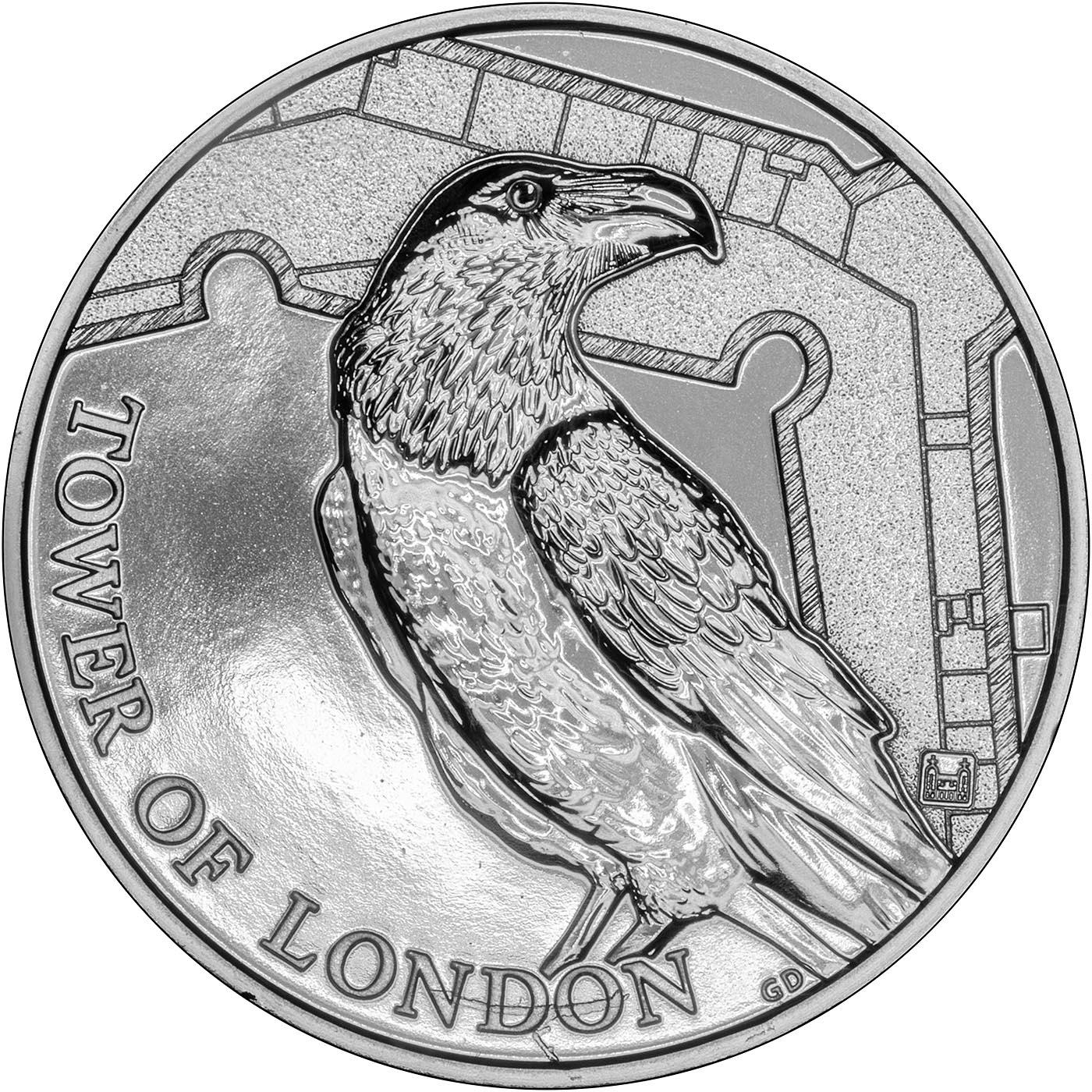 2019 Tower of London - The Legend of the Ravens £5 B.U. Coin