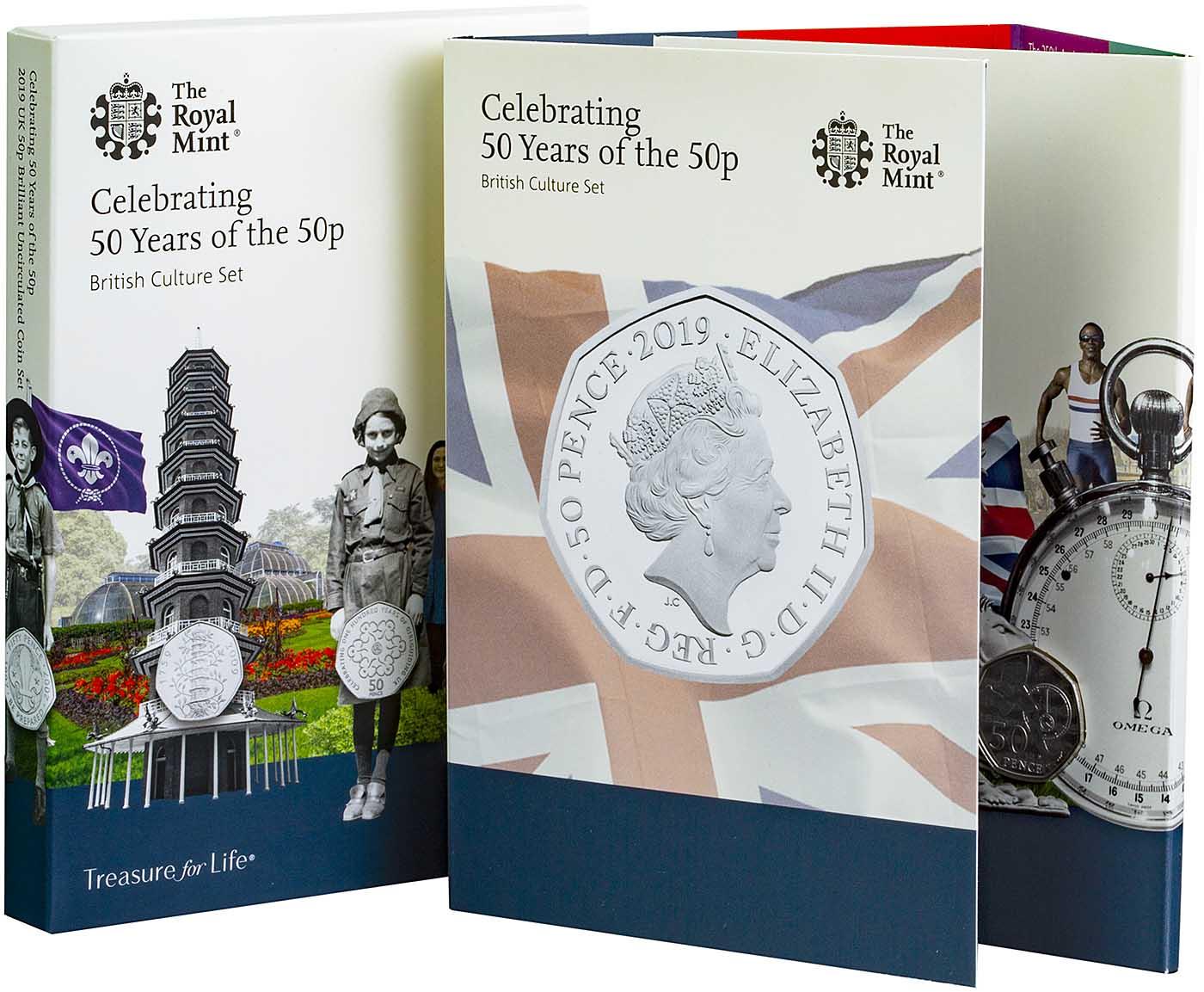 2019 Brilliant Uncirculated 50 Years of the 50p British Set