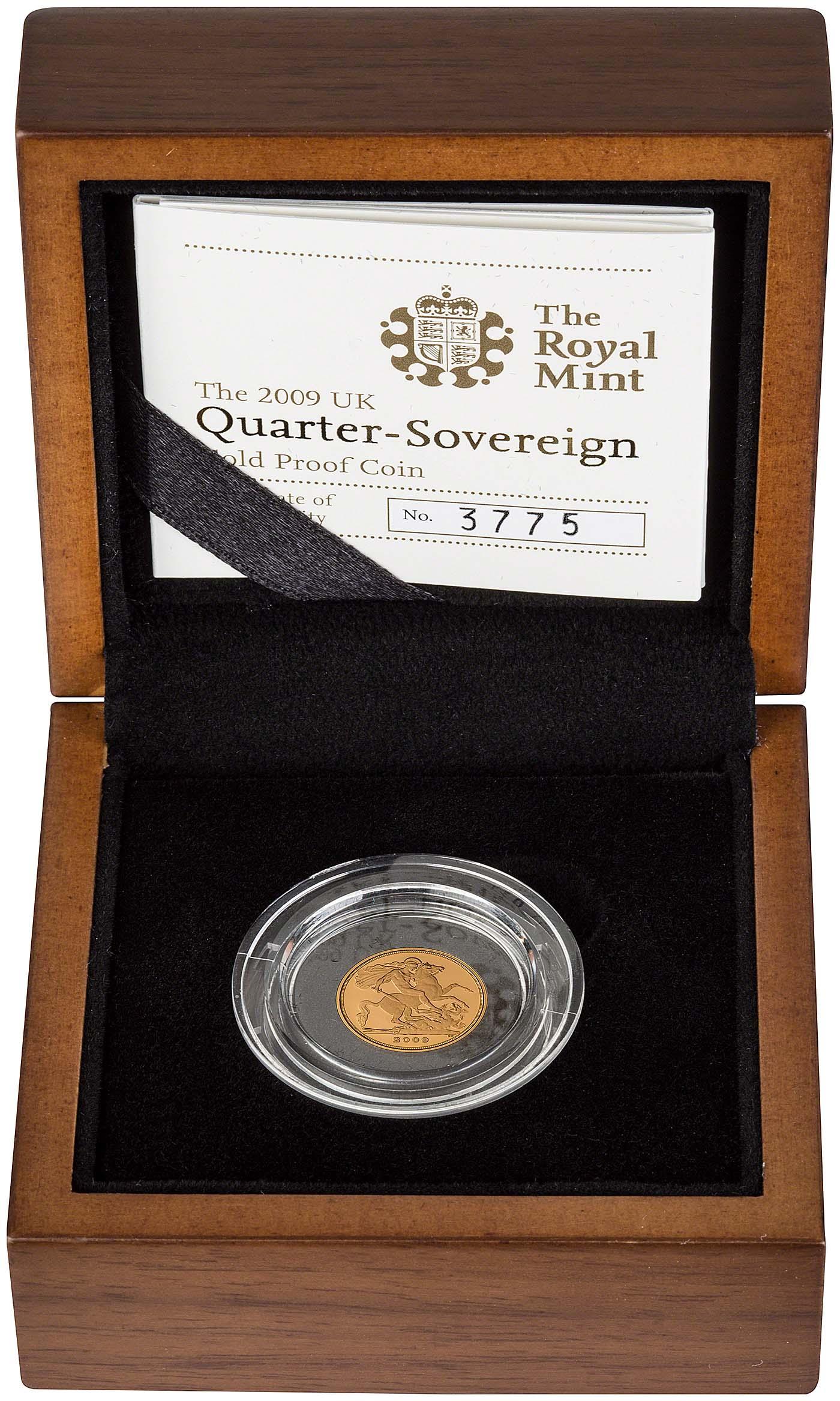 2009 Gold Quarter Sovereign Elizabeth II Proof | Chard