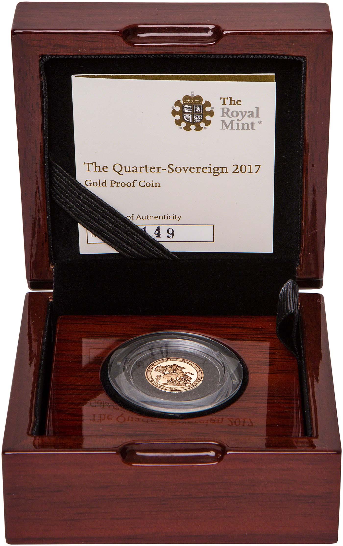 2017 Gold Quarter Sovereign Proof Coin| Chard - £295.00