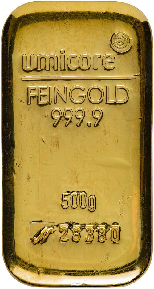 Buy 500g Gold Bullion Bar Umicore Pre-Owned | Chards
