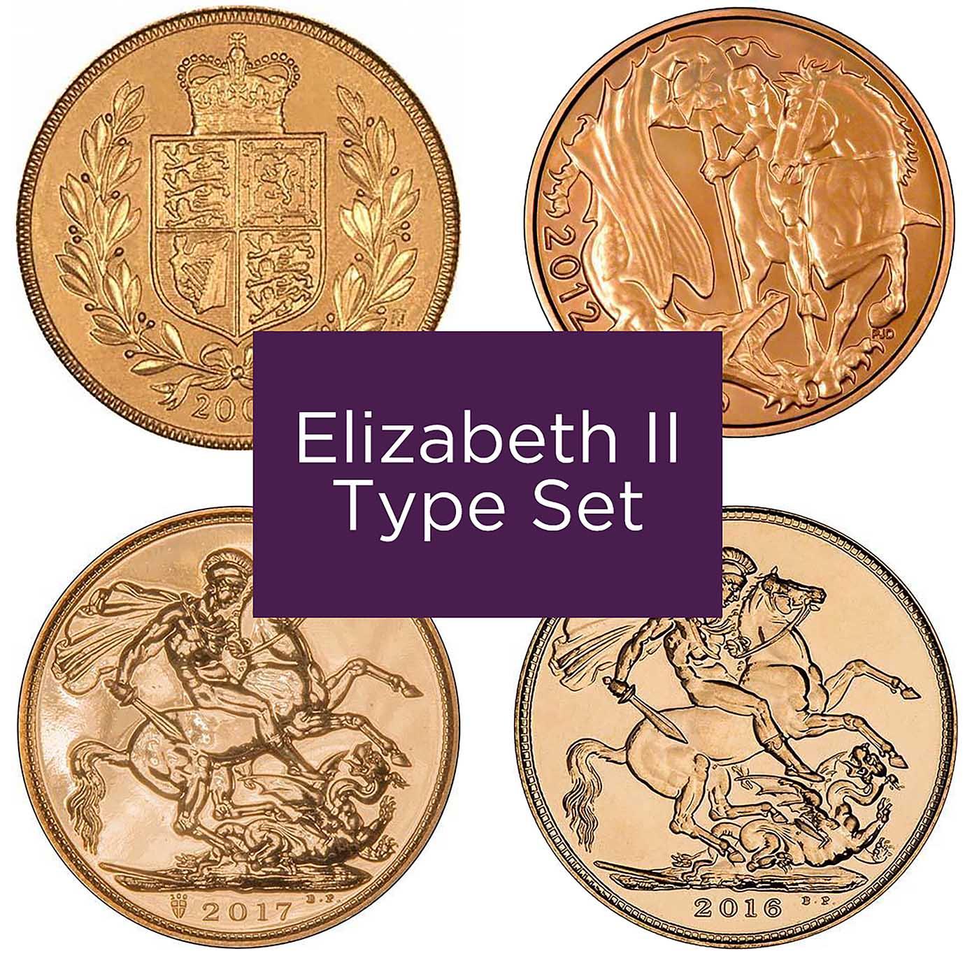 Gold Sovereign Type Set 4 Coin Bundle | Chard - £2,261.21